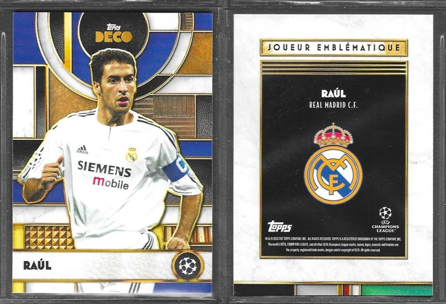 TOPPS DECO 2025-2026 Raul Real Madrid Joueur Emblematique Insert Card ...