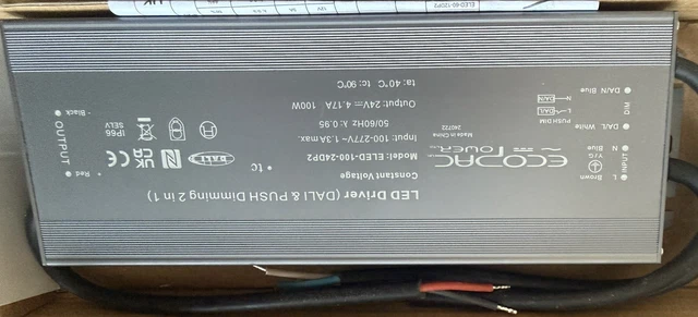 ECOPAC POWER ELED-100-24DP2 24v Dali LED Driver 100w £31.90 - PicClick UK