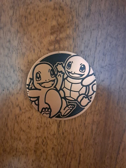 SQUIRTLE AND CHARMANDER Coin Moneta Pokemon First Battle Tcg Salamèche ...