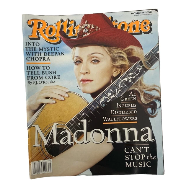 ROLLING STONE MAGAZINE-MADONNA on cover-SEPTEMBER 28, 2000 Vintage A18G ...