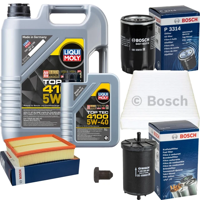 BOSCH INSPECTION SET 6L Liqui Top Moly Tec 4100 5W-40 pour Audi A6 1.8 T EUR 114,15 - PicClick FR