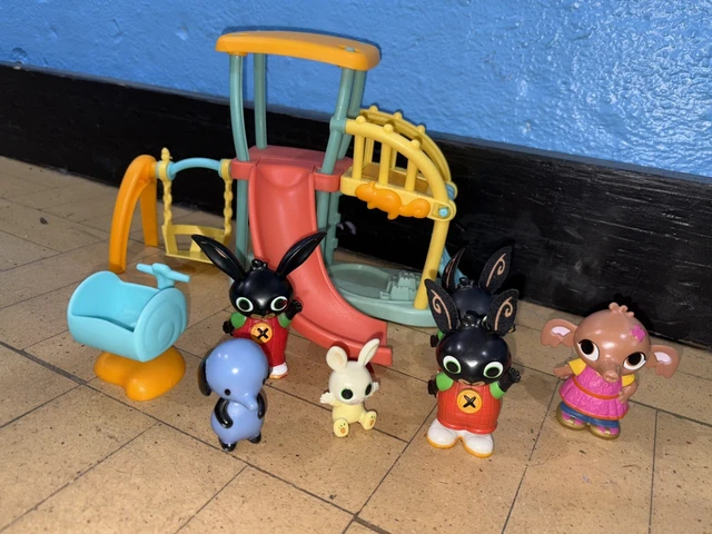 CBEEBIES BING BUNNY Play Set Bing’s Playground Swing & Figures £24.99 ...