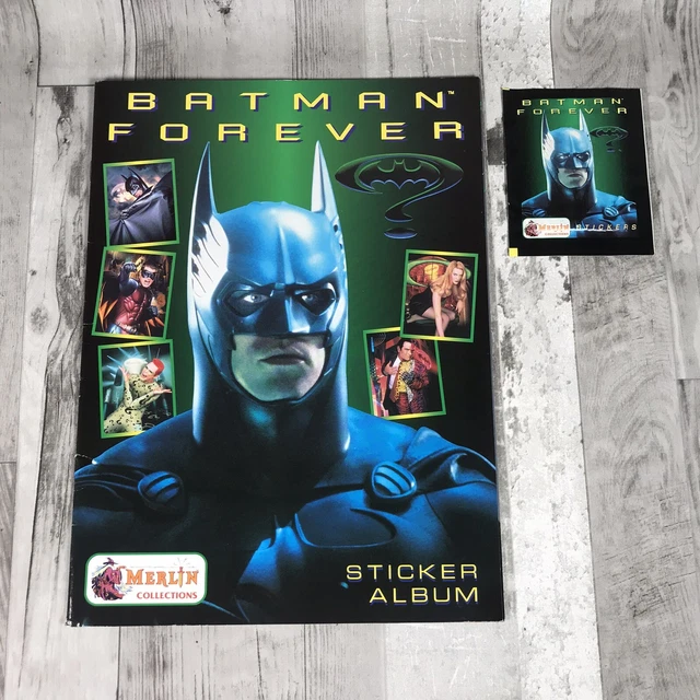 VINTAGE BATMAN FOREVER Empty Sticker Album Merlin Collections 1995 + 1 ...