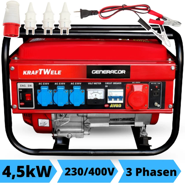 STROMERZEUGER BENZIN 400V Notstromaggregat Stromgenerator Stromaggregat ...