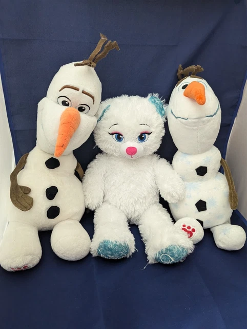 DISNEY FROZEN BUILD a Bear bundle Olaf Elsa Soft Plush Toy Job Lot £17. ...