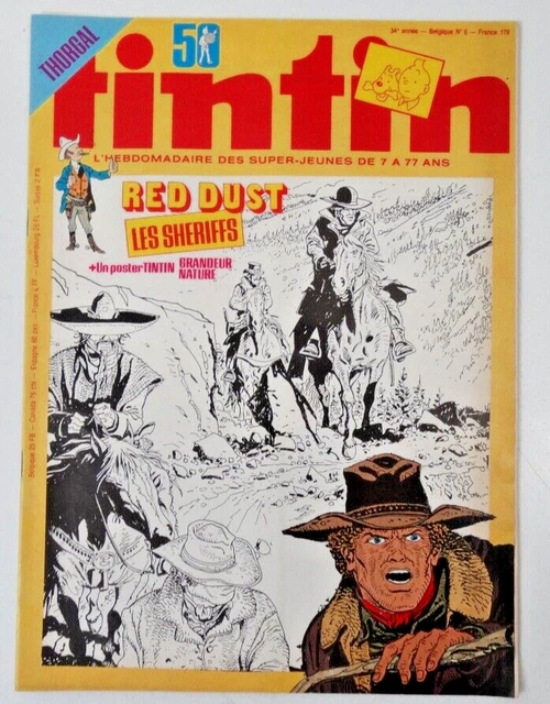 LE JOURNAL DE TINTIN N°178 - RED DUST LES SHERIFFS EUR 5,00 - PicClick FR