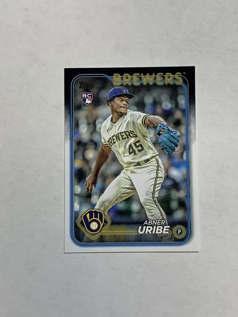 CARTA NOOKIE ABNER Uribe 2024 Topps Baseball # 310 Milwaukee Brewers RC ...