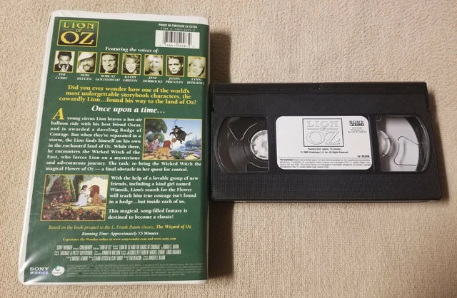 LION OF OZ Film d'animazione VHS Videocassetta CineGroupe Sony Wonder ...