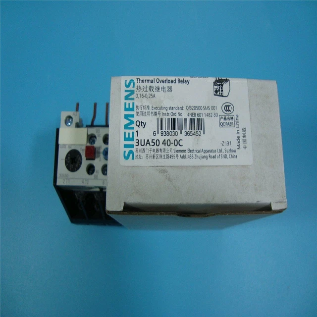 NEW SIEMENS THERMAL Overload Relay 3UA5040-0C 0.16-0.25A Free SHIP $48. ...