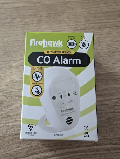 FIREHAWK CO7B-10Y CARBON Monoxide Alarm ( 10 Units) £147.00 - PicClick UK