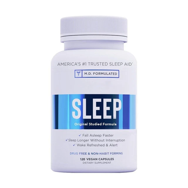 RELAXIUM NATURAL SLEEP Aid Non-Habit Forming Supplement for Better ...