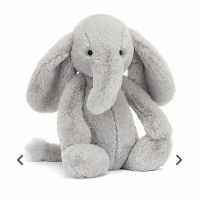 JELLYCAT BASHFUL LUXE Elephant Thuddeus Plush Toy Grey £26.99 - PicClick UK