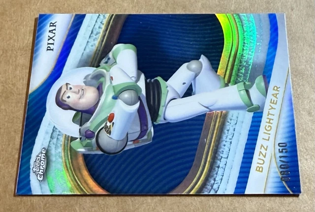 2025 TOPPS CHROME Disney BUZZ LIGHTYEAR #90 BLUE REFRACTOR /150 Toy ...