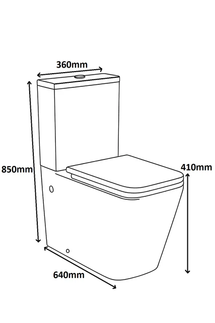 CUSTOMER RETURN MODERN Rimless Back to Wall Toilet Short Projection WC ...