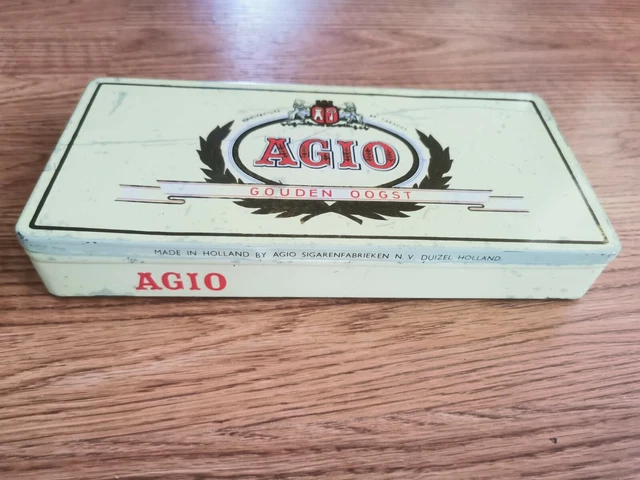 VINTAGE AGIO (GOUDEN oogst) tin cigar box (empty $19.00 - PicClick CA
