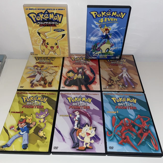 LOT 8 DVD Pokemon 6 Volumes Battle Frontier + 4 Ever + Advanced Battle ...