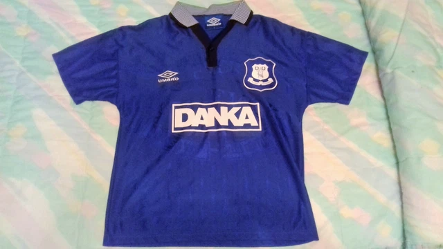 EVERTON VINTAGE FOOTBALL Shirt Danka Umbro Kanchelskis 1995 Camiseta ...
