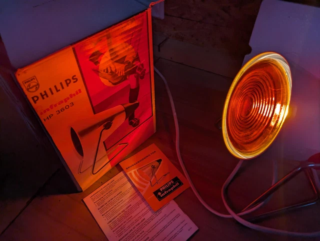 PHILIPS INFRAPHIL HP 3603 - ROTLICHTLAMPE 150W - Vintage Rar Bar Deko ...
