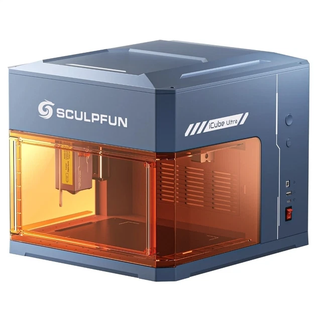 SCULPFUN ICUBE ULTRA Dual Laser Engraver and Massive adds on and craft ...