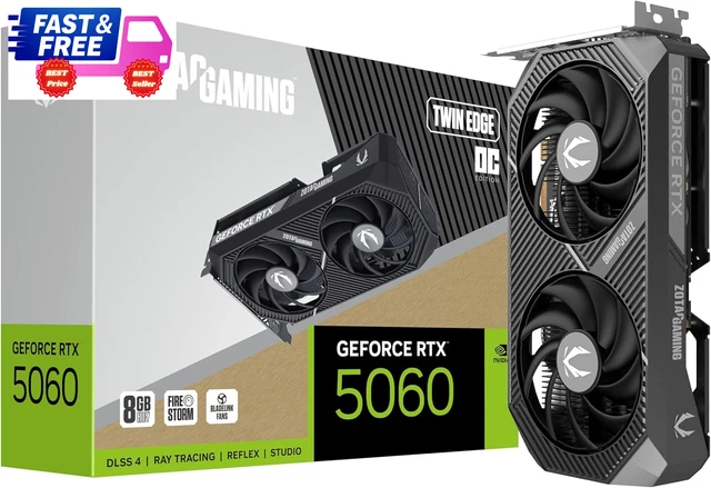 GEFORCE RTX 5060 Twin Edge OC 8GB GDDR7 PCIe 5.0 SFF-Ready GPU ZT ...