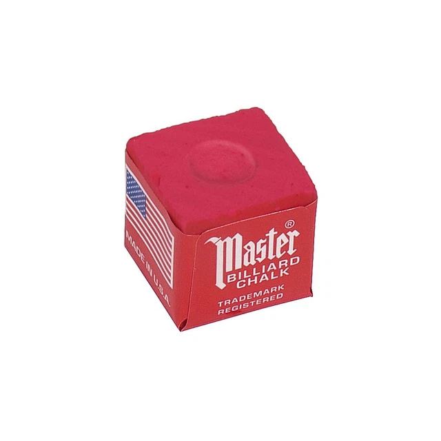 MASTER POOL CUE Chalk 12pc Box Red £9.99 - PicClick UK