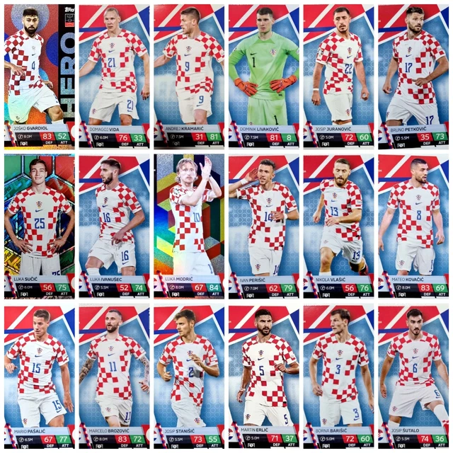 TOPPS UEFA EURO 2024 Match Attax -- Team Croatia -- 18 Cards -- Trading ...