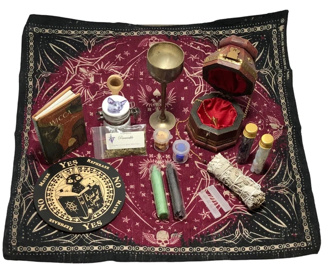 WICCA WITCH WITCHCRAFT Supply Kit Altar Money Luck Protection Magic ...