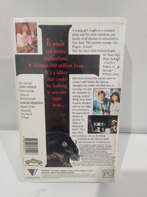 THE BLACK DEATH aka Quiet Killer 1992 VHS PAL Rare ROADSHOW Clamshell ...