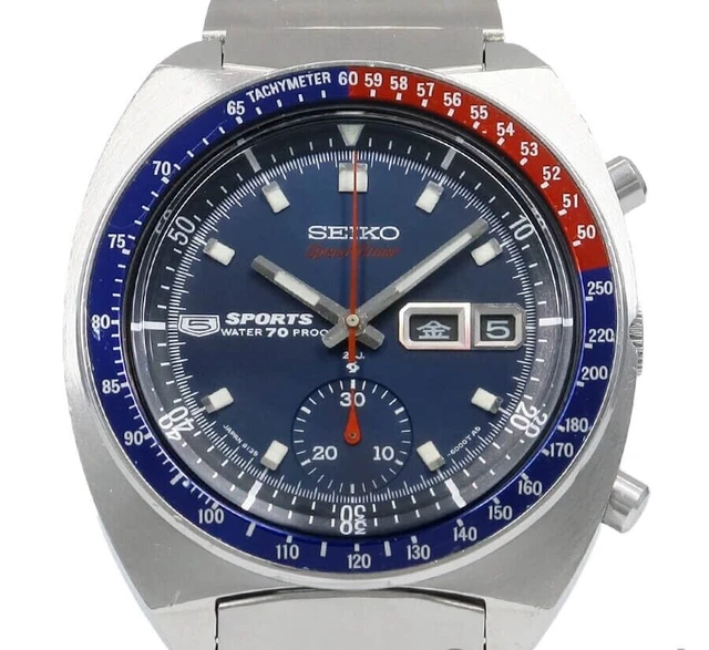 SEIKO 6139-6000 SPORTS Speed-Timer Automatic Chronograph Watch 1969 ...