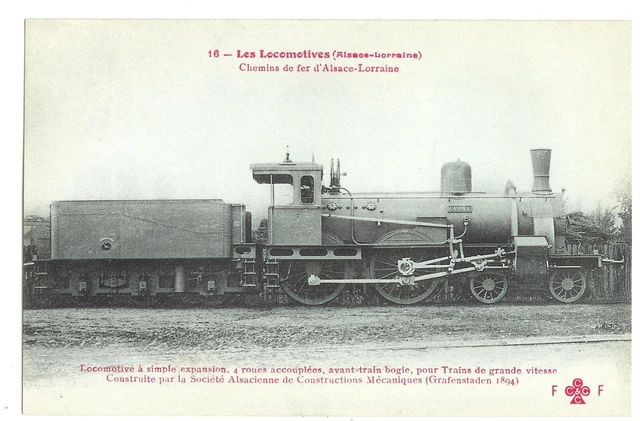 CPA LES LOCOMOTIVES (Alsace-Lorraine)_Machine Societe Alsacienne De ...