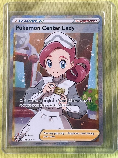POKÉMON POKEMON CENTER Lady - 185/185 - Full Art Ultra Rare SWSH: Vivid ...