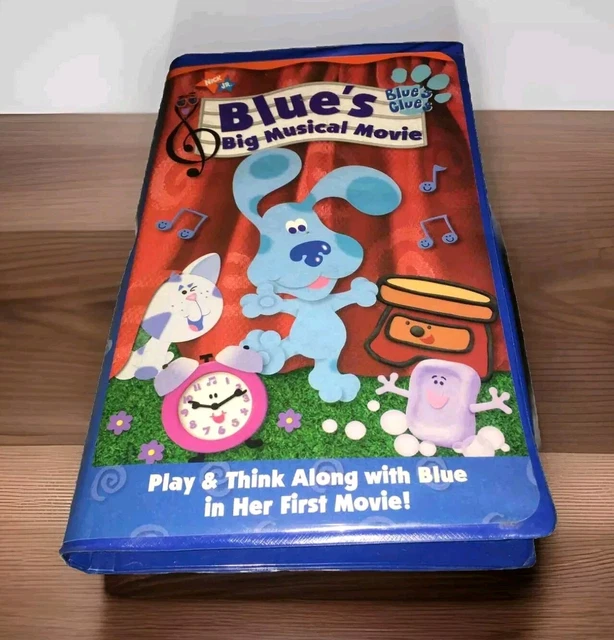 CLAMSHELL BLUE VHS Blues Clues Big Musical Movie Nickelodeon Blue On ...