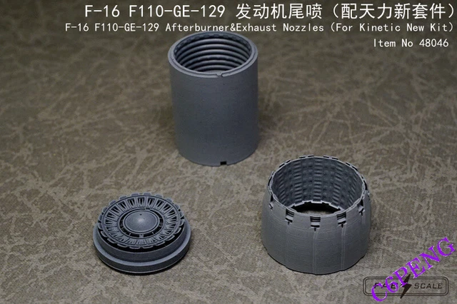 FAB FA48046 F-16 F110-GE-129 Afterburner&Exhaust Nozzles (For Kinetic ...
