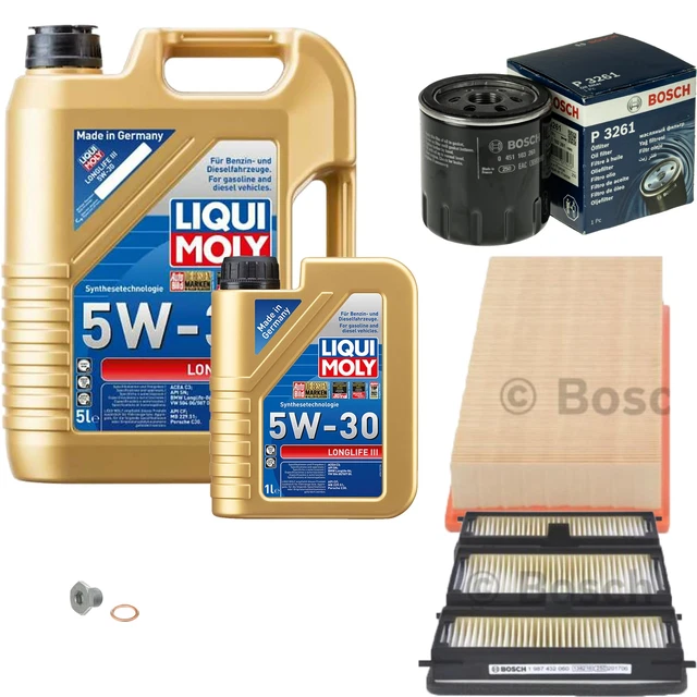 BOSCH INSPECTION SET 6 L Huile Liqui Moly Longlife 3 5W-30 pour Lancia Zeta EUR 139,95 - PicClick FR