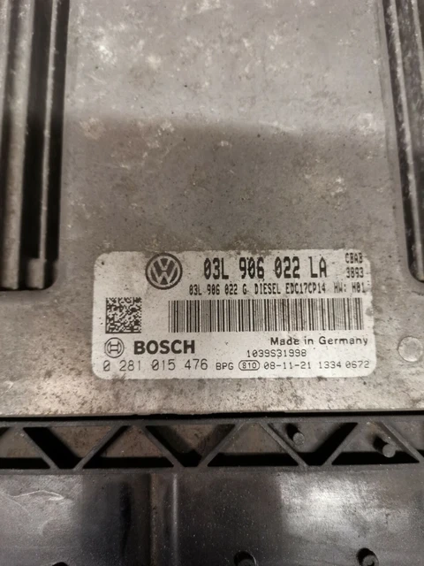 VW GOLF MK6 2.0 Tdi Engine Ecu 03L906022La Cbab 0281015476 Bosch £55.00 ...