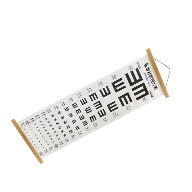 Visual Test Chart Hanging Visual Eye Testing Chart With Wooden Frame