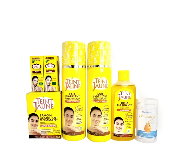 GAMME 2 LAITS Teint jaune triple action répare eclaircir rapidement ...