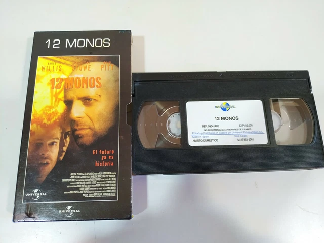 12 MONKEYS BRUCE Willis Brad Pitt Madeleine Stowe - VHS Tape Spanish 3T ...