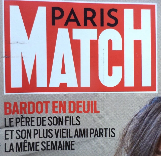 MAGAZINE PARIS MATCH n° 3984 Louis Sarkozy BARDOT ZAZ Dan Brown PAGNY ...