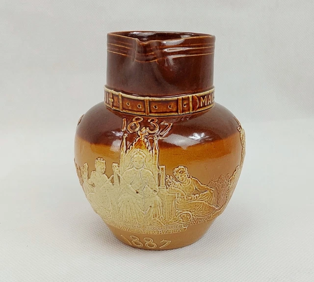 1887 QUEEN VICTORIA Golden Jubilee Royal Doulton brocca smaltata sale ...