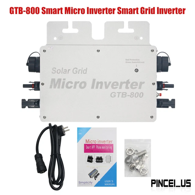 GTB-800 SMART MICRO Inverter Grid Inverter Max Output 800W APP Phone ...