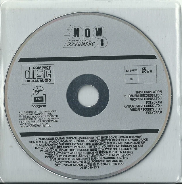 NOW 8 NOW That's What I Call Music! 8 1986 Uk Cd Duran Duran Grace ...