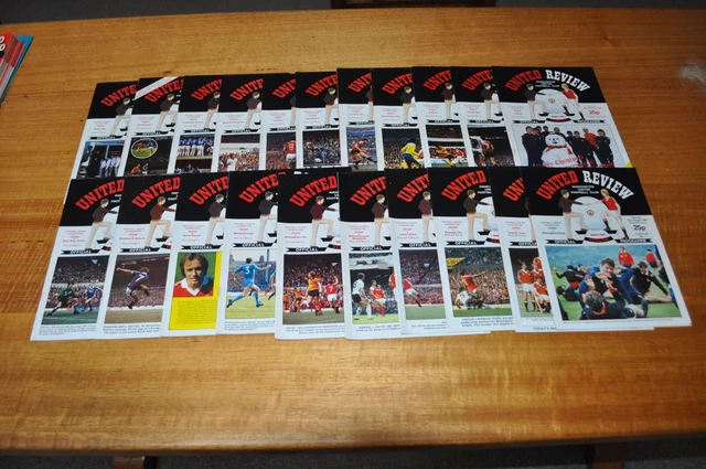 MANCHESTER UNITED FOOTBALL programmes, 1981/82, 21 programmes in all £ ...