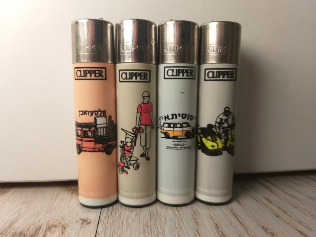 ACCENDINI CLIPPER-OLD VINTAGE Israel Set-Lighters-Mecheros-Briquet ...