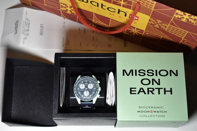 SWATCH BIOCERAMIC MOONSWATCH MISSION ON EARTH SO33G100 Omega X Swatch ...