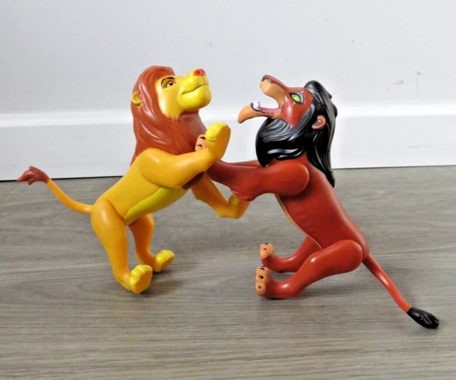 LION KING JUST Play Deluxe Disney Mufasa Scar Fighting Action Figures ...