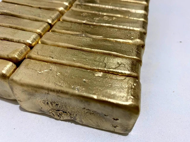 3000 GRAMS SCRAP Gold Bar For Gold Recovery Melted Different Computer ...