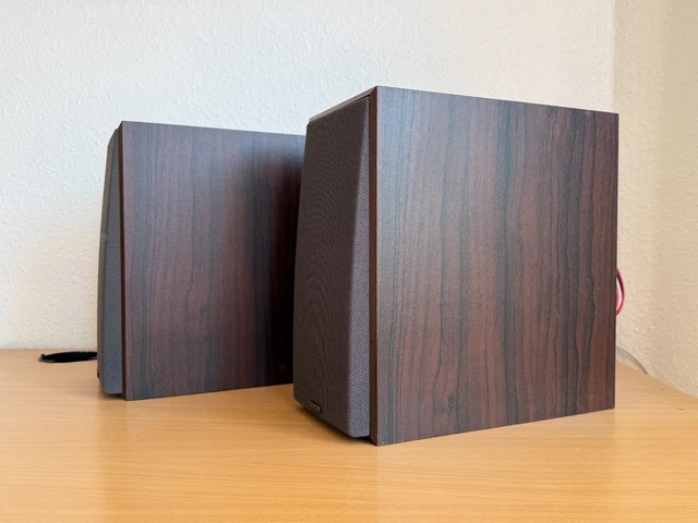 DENON BOOKSHELF LOUDSPEAKERS USC-M03 Walnut Finish Pair £21.50 ...