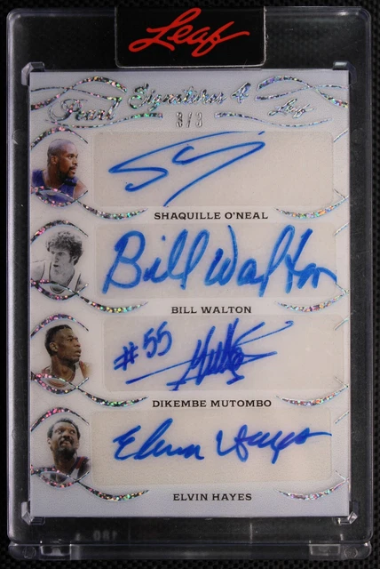 BILL WALTON SHAQUILLE O’neal Mutumbo Elvin Hayes 2022 Leaf Perl Quad ...