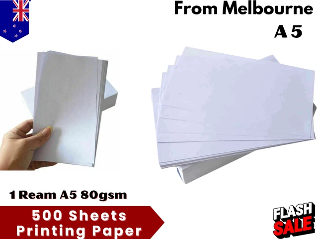 500 SHEETS A5 White Printing Paper 80gsm for Laser & Inkjet Printers ...